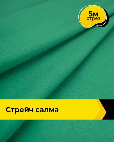 Ткань для шитья и рукоделия "Салма" стрейч 5 м*150 см, цвет зеленый