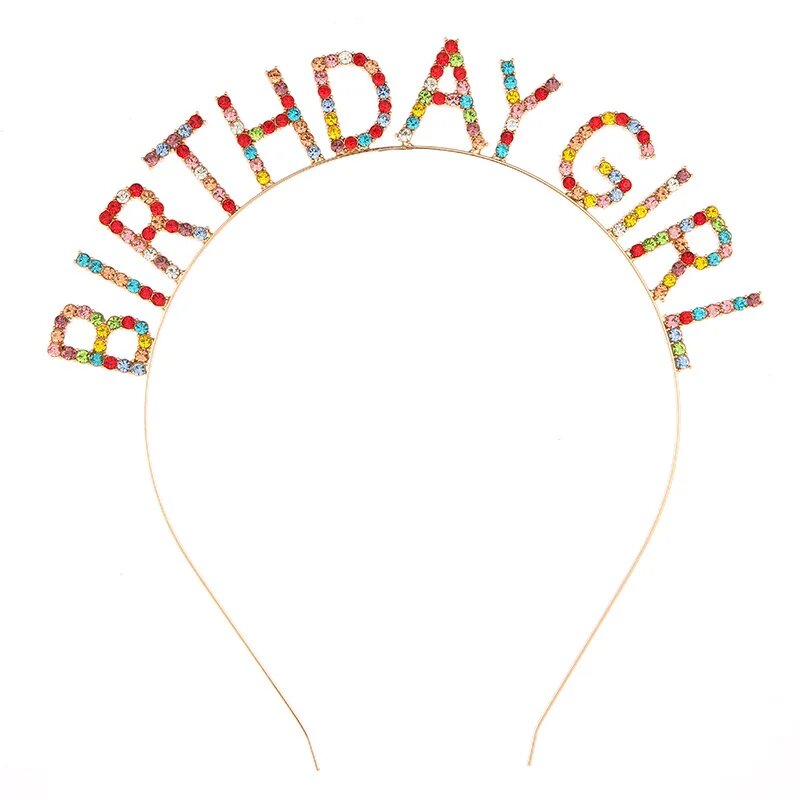 Корона "Birthday Girl" с камнями, Цвет: 7