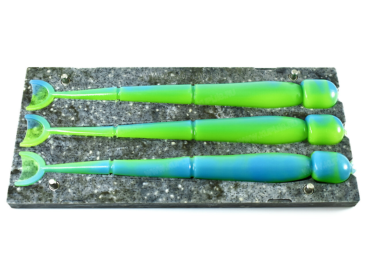 Форма для литья приманок Nixie slug 8" 203 мм х 3 места DUOCOLOR
