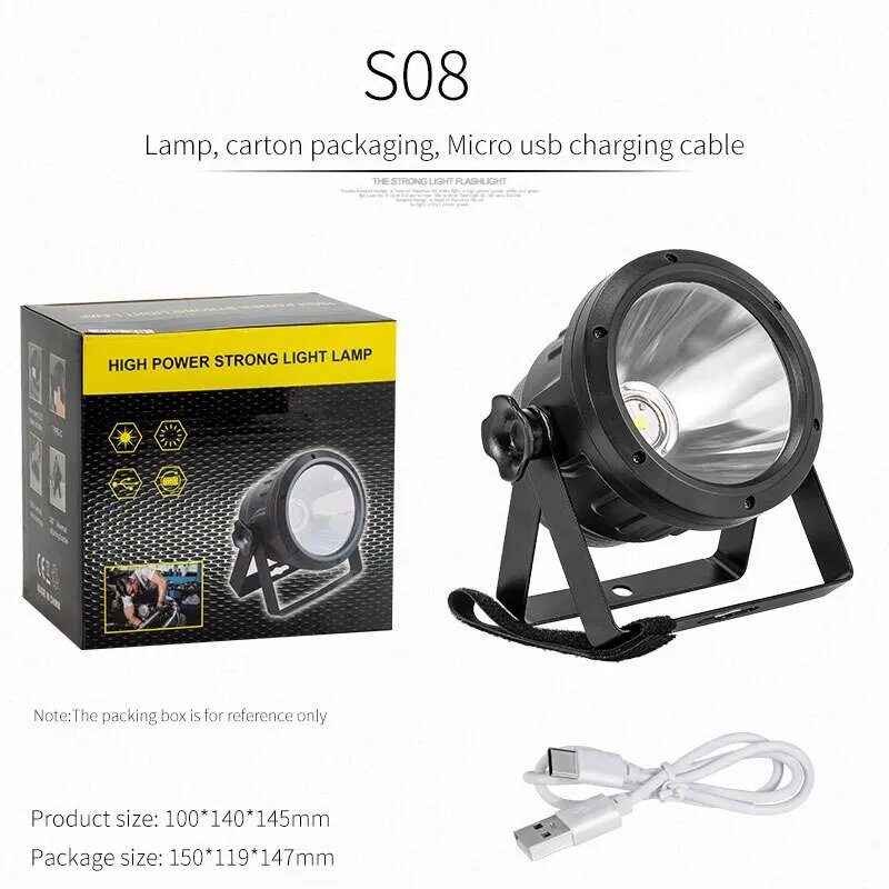 Прожектор S08 P50 Wick портативный
