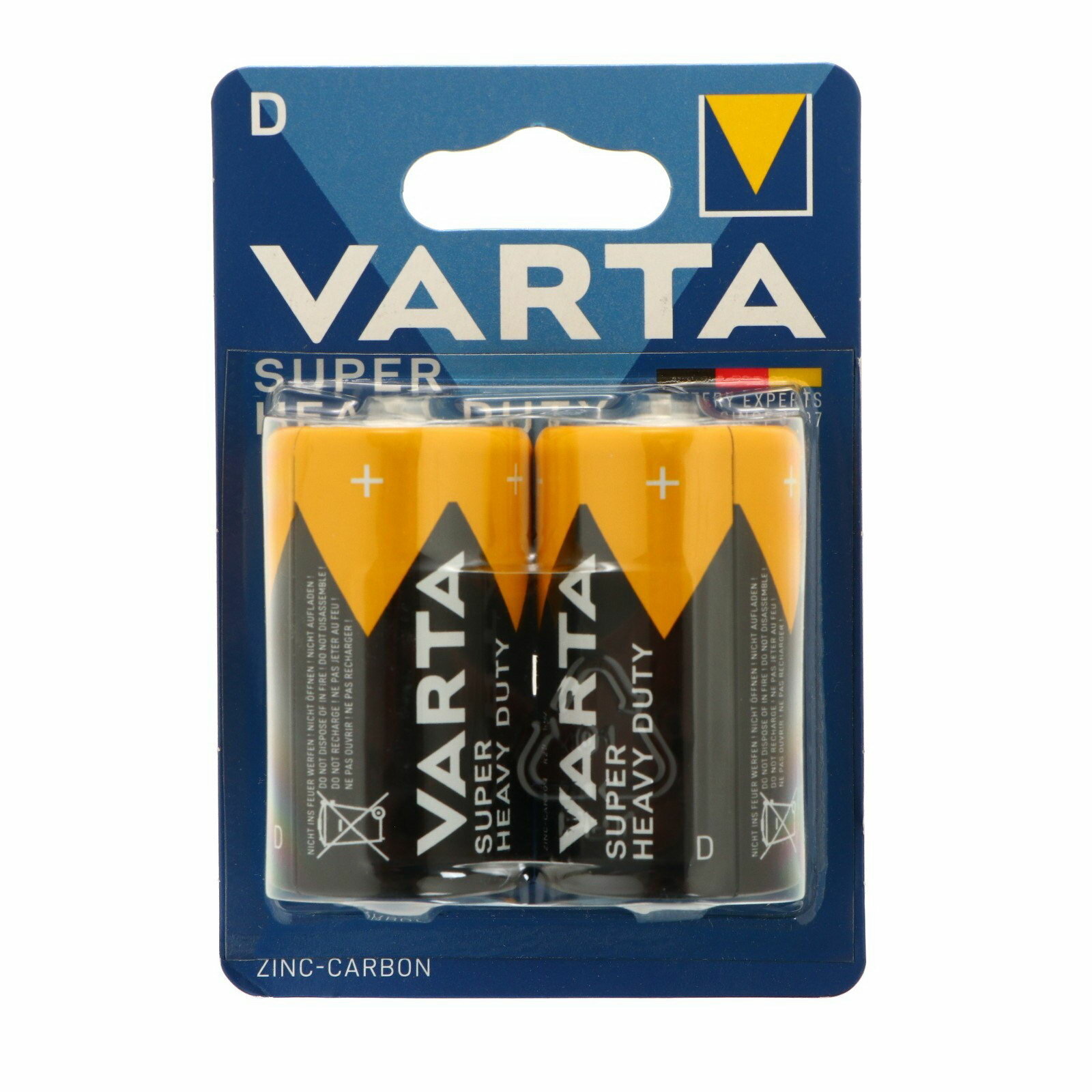 Батарейка солевая SUPER LIFE D, набор 2 шт, вид упаковки: блистер