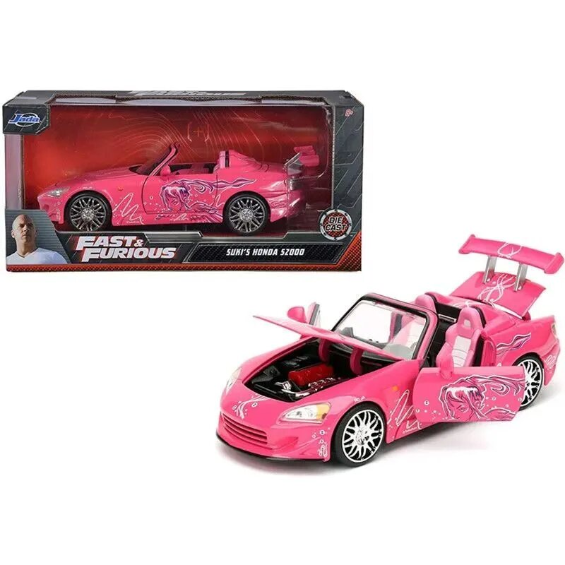 Машинка Fast and Furious Jada Форсаж 1:24 - SUKI'S HONDA S2000 Розовая