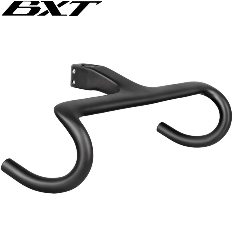 BXT Carbon Road Handlebar 420/480mm, Drop 125mm, Reach 70/90mm, 12°, Color: Gravel Black — фото 1