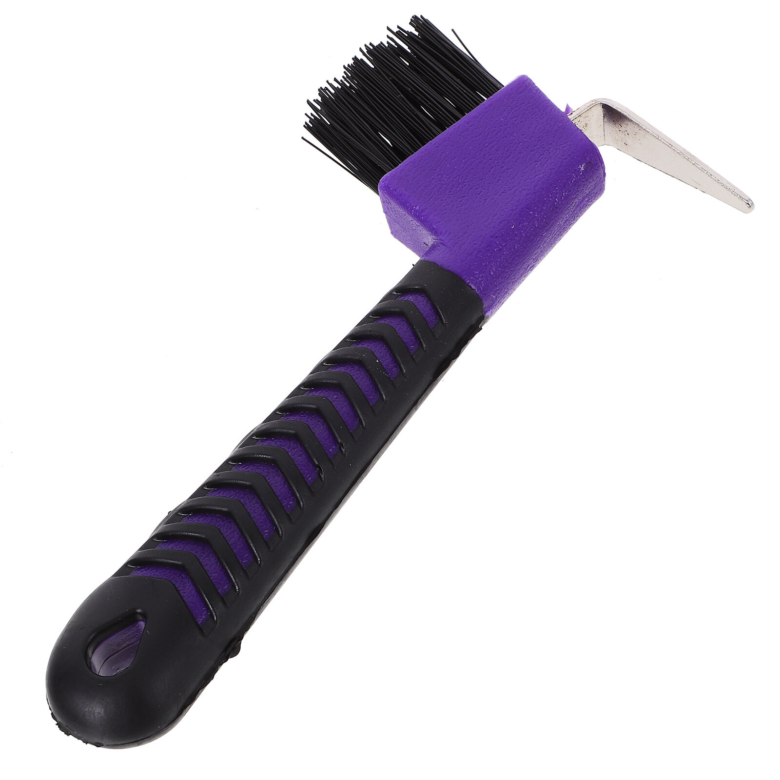 Резиновый скребок для копыт Deluxe Grip Hoof Pick со щеткой, инструменты для ухода за лошадьми (случайный цвет)