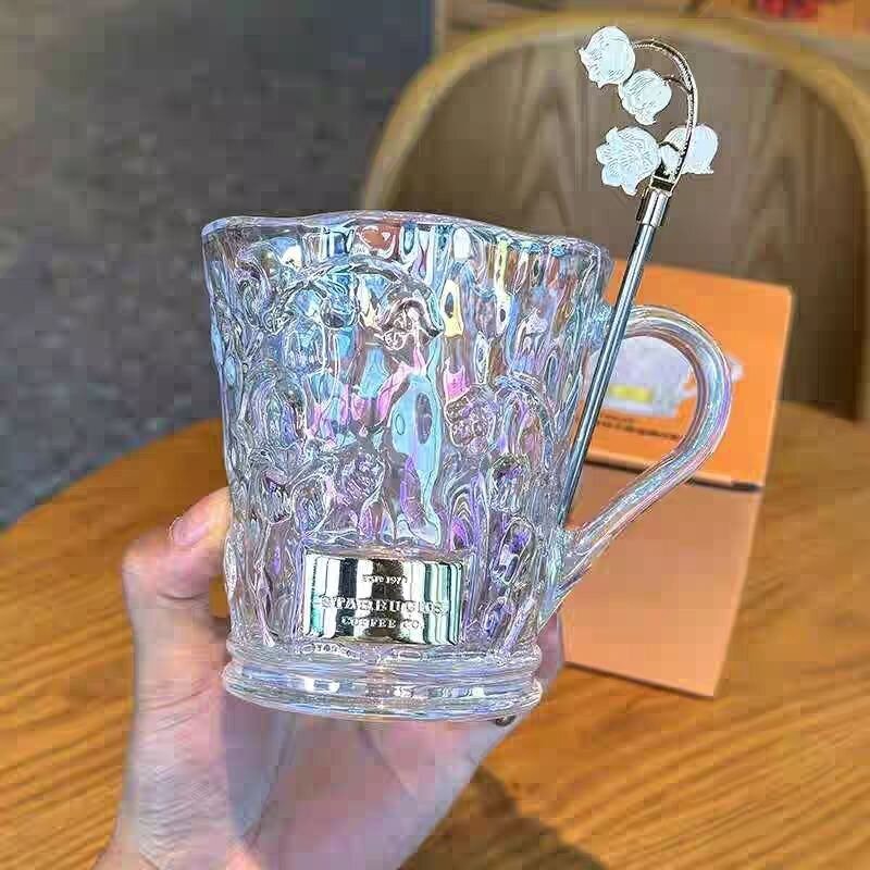 Разноцветный бокал с ландышем/Starbucks