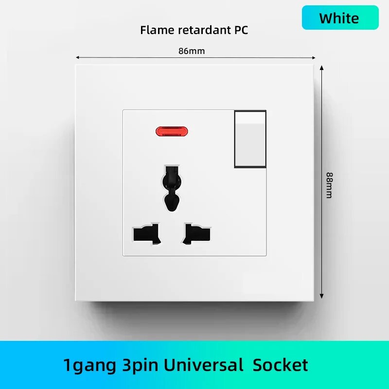 HSIMNENSII Умная розетка с двумя USB-портами 1gang 3pin Socket