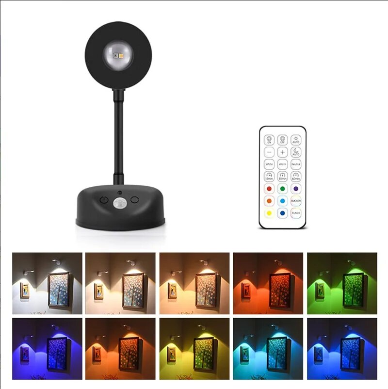 Беспроводной настенный светильник KFV RGB с датчиком движения