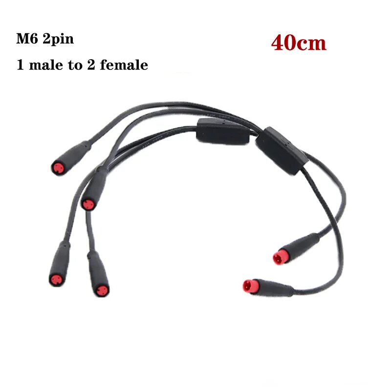 Разветвитель M6 2pin 1 male to 2 female, 40см