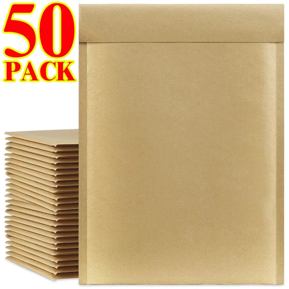 Крафт-пузырьковые конверты 11*13 см, 50PACK