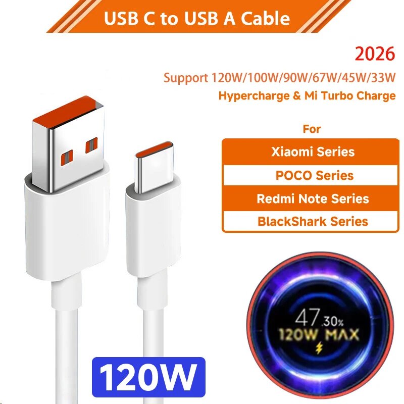 Оригинальное зарядное устройство Xiaomi 120W 100W для быстрой зарядки телефона, кабель USB-C для Xiaomi 17, 15, 14, 13, 12, 14T, 13T, 12S Pro, Lite, Redmi