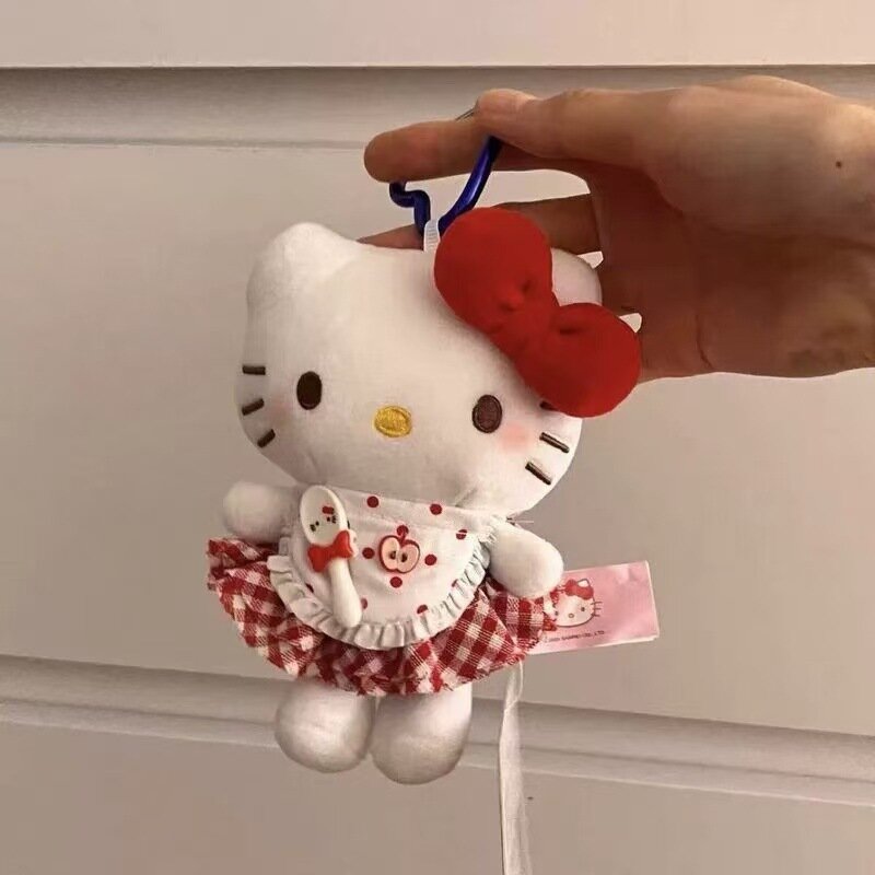 Плюшевая игрушка-брелок Hello Kitty Little Chef, подвеска на рюкзак в виде котика KT, украшение для девочек.