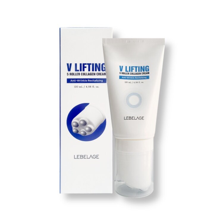 Крем-роллер для лица для придания V-линии с коллагеном V LIFTING 5 ROLLER COLLAGEN CREAM 120 мл, Lebelage, 8809445611855