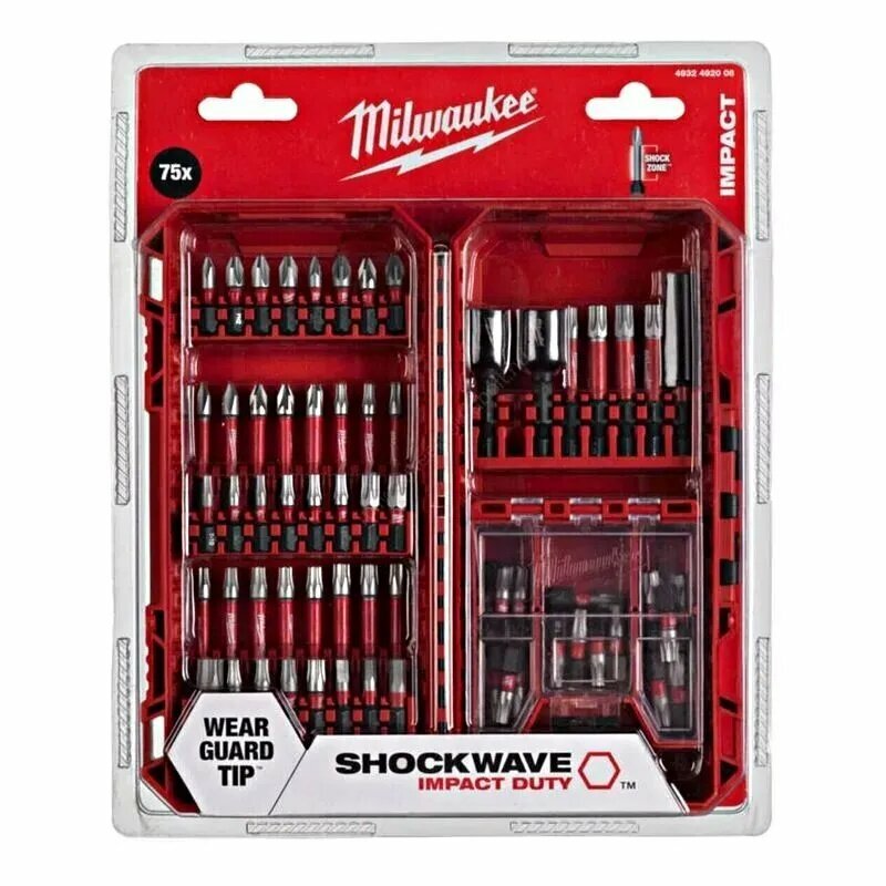 Набор долот Milwaukee 75 shock wave 4932492008