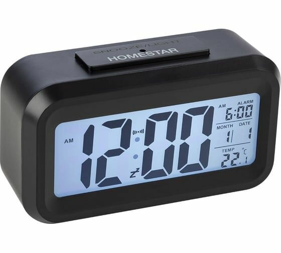 Электронные часы HomeStar HS-0110 черные 104305