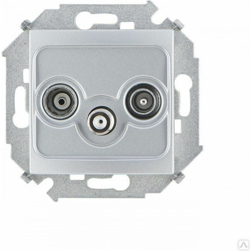Розетка R-TV-SAT Simon одиночная, винтовой зажим, алюминий 1591466-033