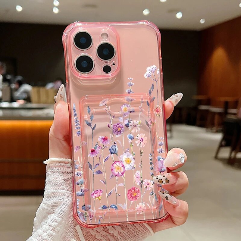 Чехол на iPhone 11, розовый, силикон, с карманом