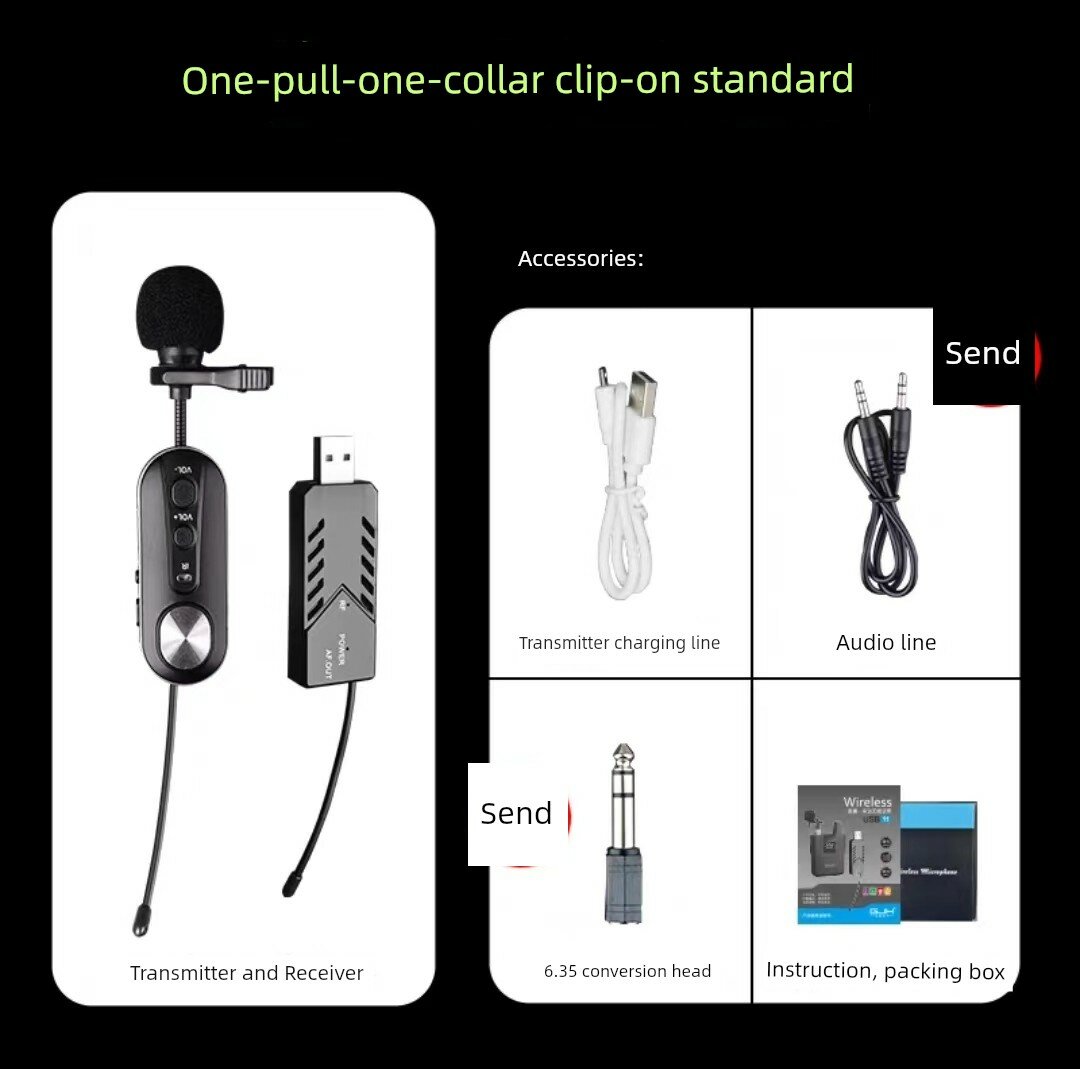 Seewo беспроводной лепель-микрофон с USB для деловых встреч