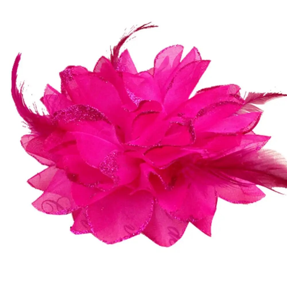 Розовая цветочная заколка для волос RoseRed