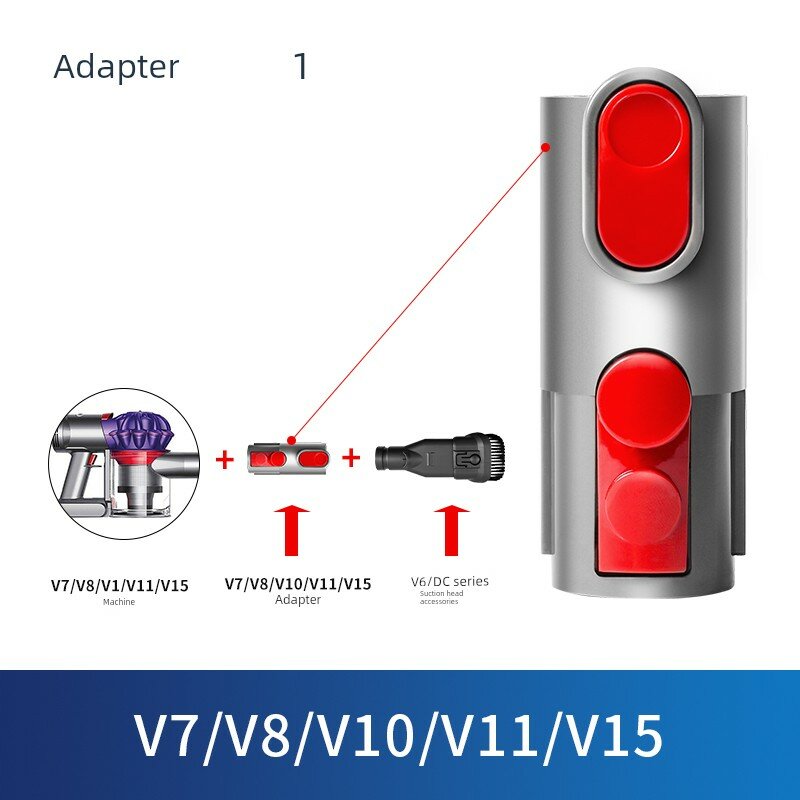 Подходит для аксессуаров для пылесосов Dyson V7V8V10V11, длинная плоская всасывающая головка, матрас, удаление пыли,