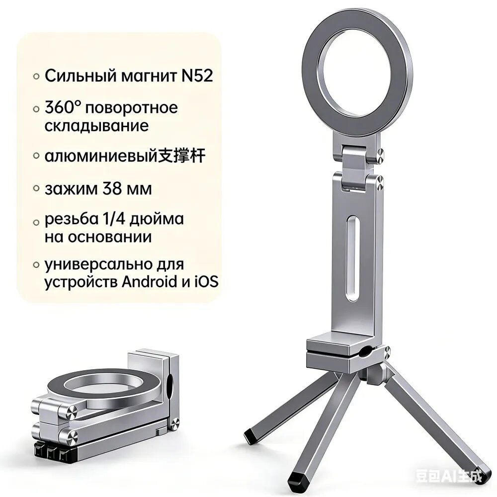 Трипод-подставка для смартфона с поддержкой MagSafe, компактная складная design-решение