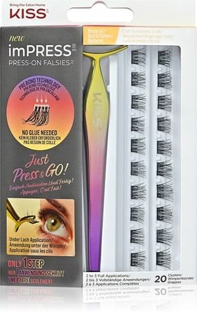 Ресницы накладные Kiss imPRESS Press-on Falsies 01 Natural, бежевые, 20 шт.
