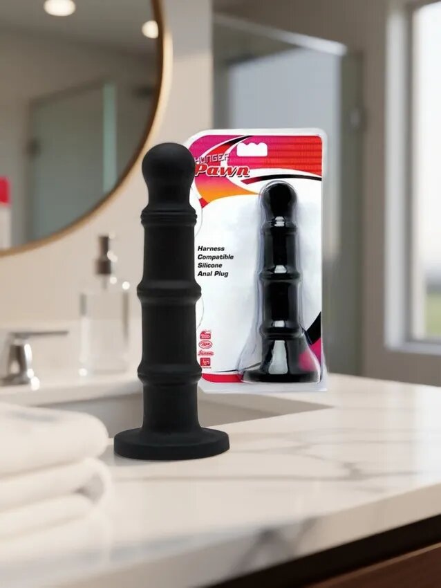 Фаллоимитатор Dream Toys PAWN, 18см, анальный, силиконовый, чёрный