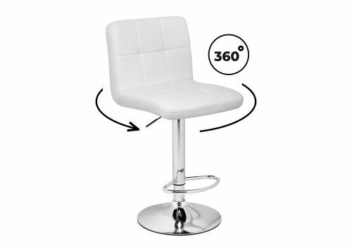 Стул барный Woodville Paskal white / chrome