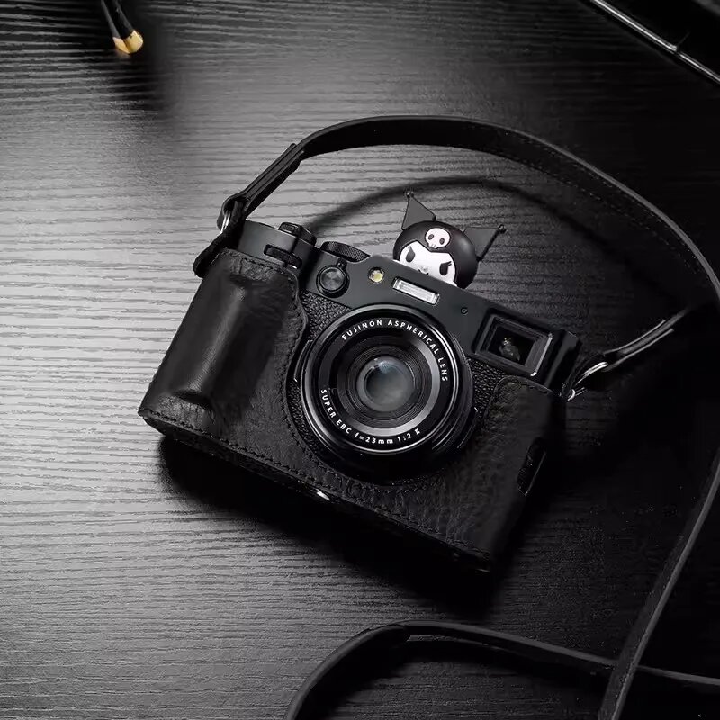 Сумка из натуральной кожи для Fujifilm X100VI Черный, Suit 1