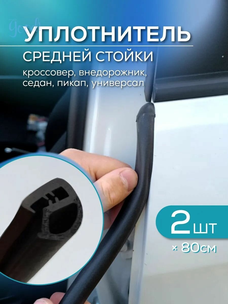 Уплотнитель автомобильный EPDM для шумоизоляции дверей — вставка подходит для Renault, Duster, Astra и Ford Focus