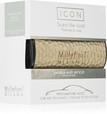 Ароматизатор автомобильный Millefiori Icon Vanilla & Wood, ванильно-древесный, 1 шт