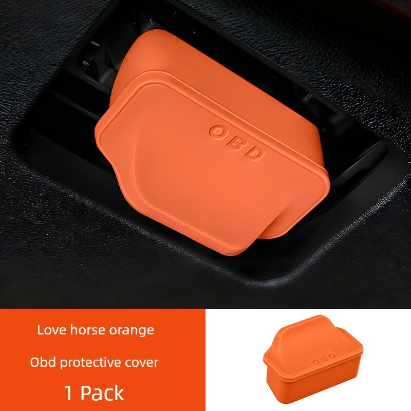 Оранжевый гермес чехол из силикона для OBD порта Ford Edge Plus - Защитный чехол для диагностического разъема