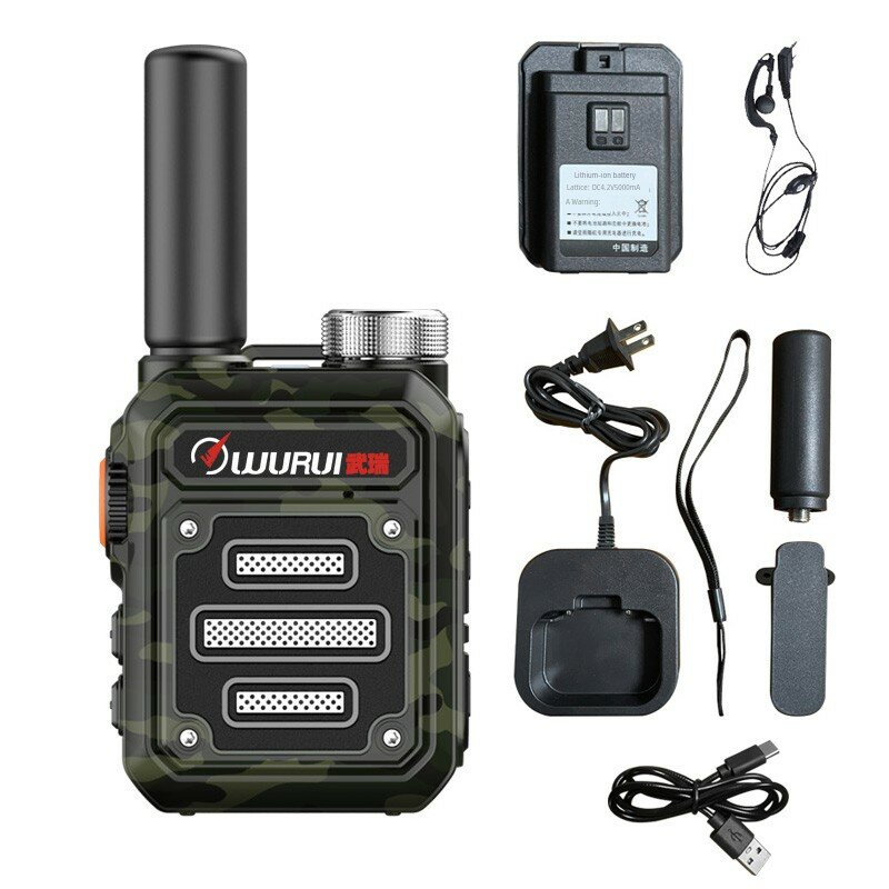 Камуфляжная военная мини-радиостанция VHF с бесплатными наушниками для внутреннего и наружного использования,