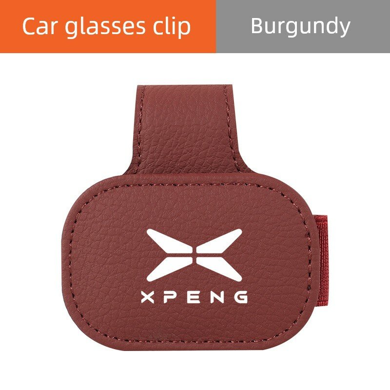 XPeng Кожаный держатель для солнцезащитных очков для автомобилей P7+/G6/M03/P5/X9 - Монтаж на солнцезащитный козырек -
