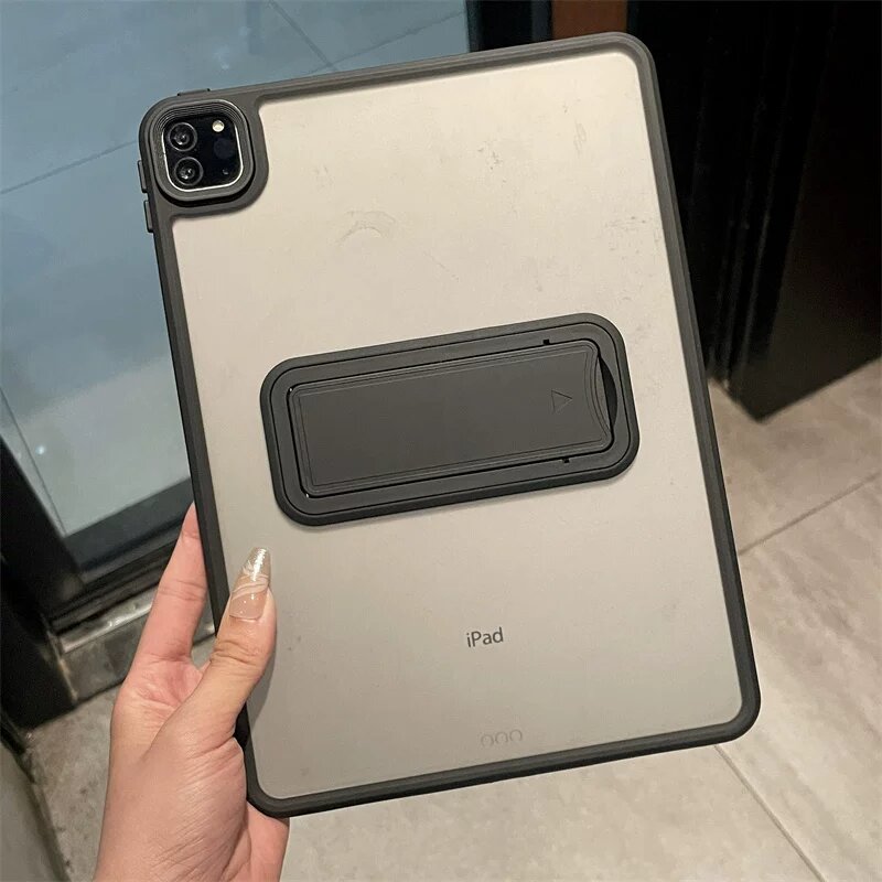 IPad Air 2024 11-дюймовый Черный с закаленным стеклом + матовая анти-отпечатки акриловый чехол