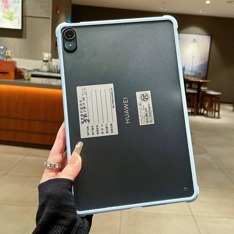 Матовый чехол для Huawei MatePad 11,5 дюйма (2026) с закаленным стеклом, синий, жесткие и мягкие края