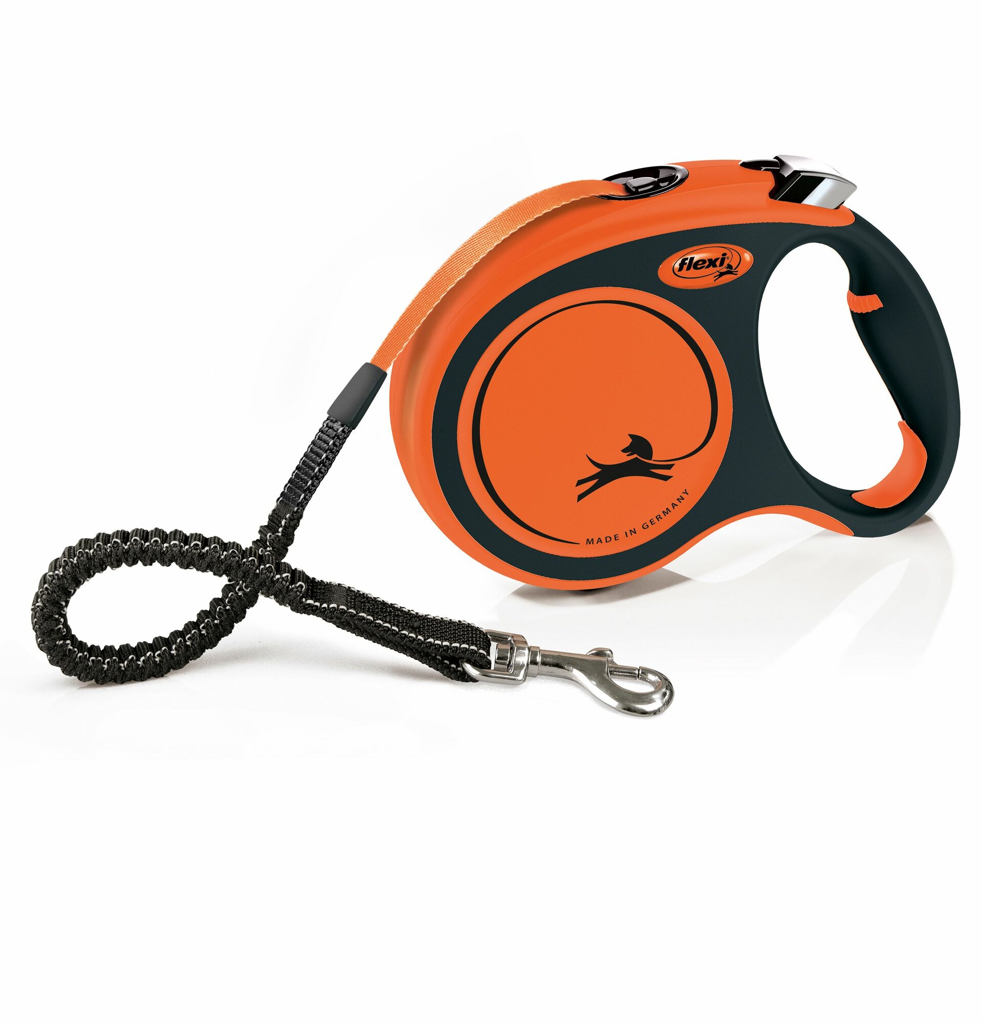 Рулетка Flexi Xtreme, пластик/металл, до 65кг, 5м, чёрный/оранжевый