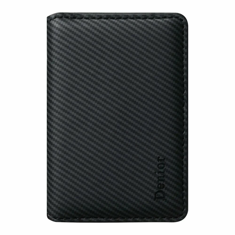 Denior Магнитный держатель для карт MagSafe Wallet для iPhone 16/15/14/13/12 Series, кожаный кошелек с тиснением под карбон и 2 отделениями для карт