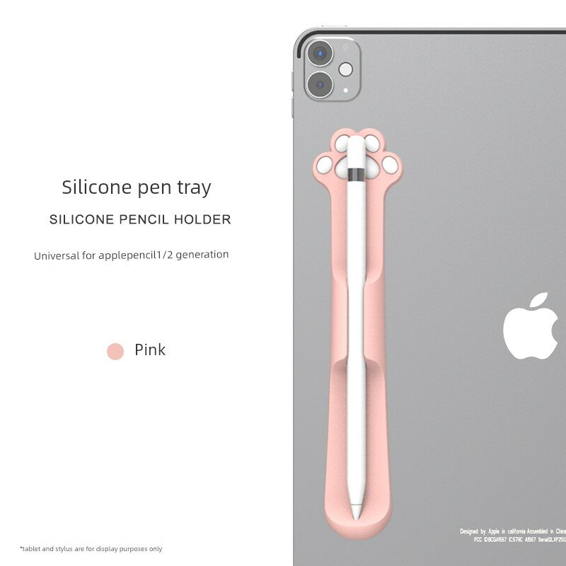 Чехол для Apple Pencil с котиком для Pro/2/3-го поколения — розовый силиконовый чехол, USB-C совместимость