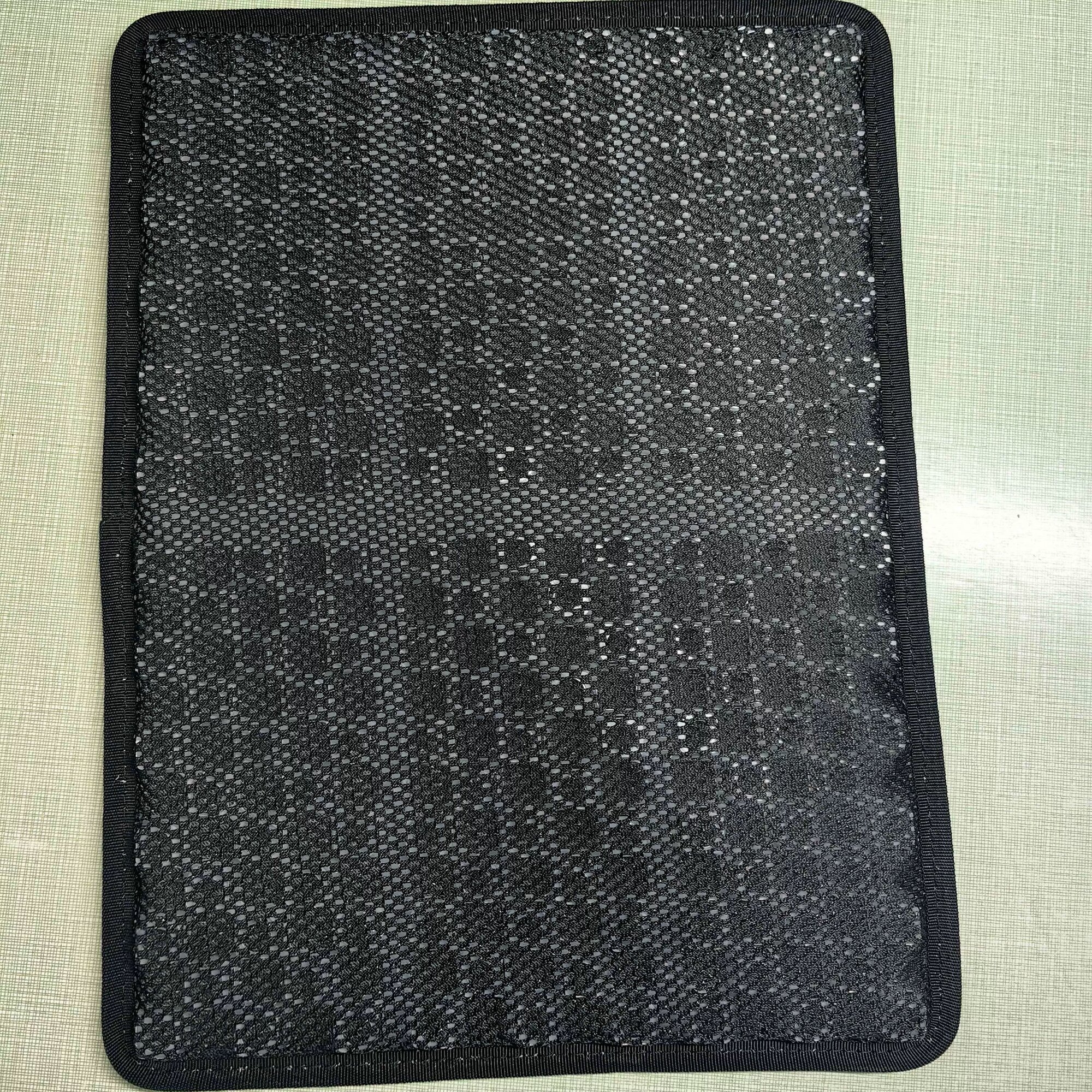 Черный вкладыш из сетки для рюкзаков и жилетов, одиночная страница 37x27 см с 4 бесплатными пуговицами в комплекте