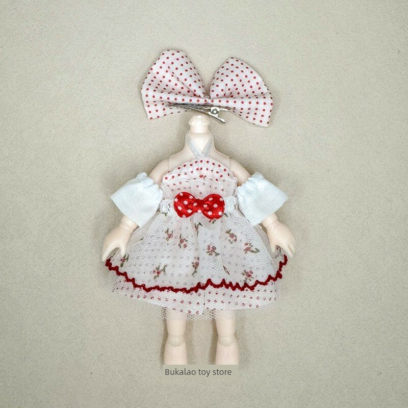 Комплект одежды для кукол BJD 16-17 см для OB11, спальный наряд, джинсовая и рабочая юбка, подходит для кукол 8-12