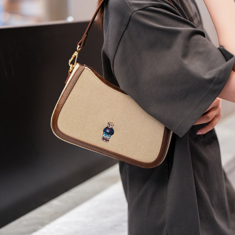 Сумка BeiBaoBao, фактура тиснение, экрю — фото 1