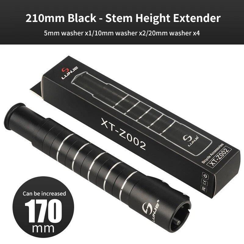 LUNJE Вынос руля велосипеда 210 мм Black