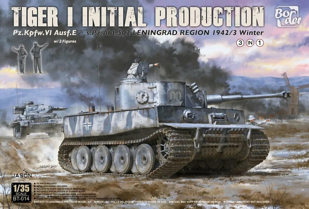 Border BT014 1/35 Тигр I Первоначальная продукция s. Pz. Abt.502 Ленинградская область 1942/43 Модель танка