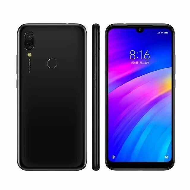 Redmi Смартфон Xiaomi Оригинальный Redmi 7 3гб 32гб 6.26 экран подарок чехол и стекло Android 9.0 4000 mAh Global 3/32 ГБ, Nano-SIM, черный