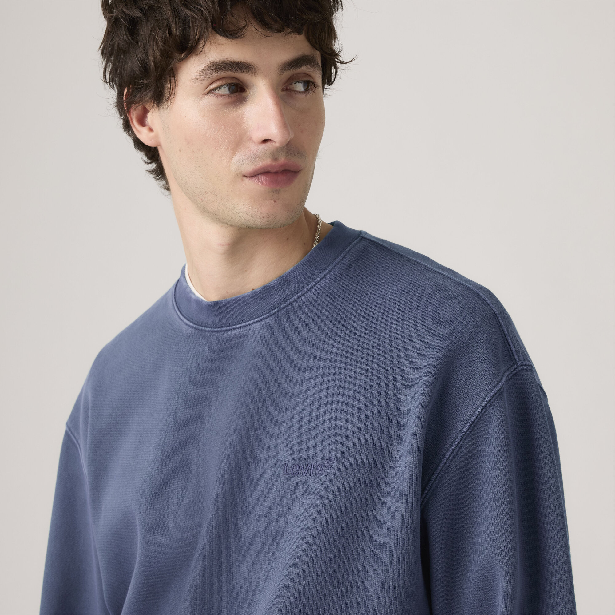 Свитшот Levi's AUTHENTIC CREW, размер L, , синий — фото 1