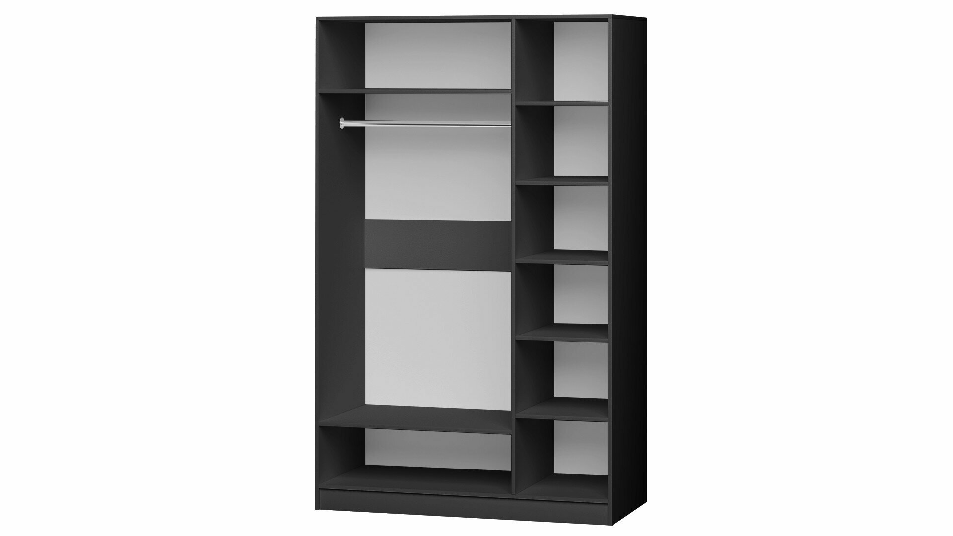 Корпус шкафа распашного Купе Гардеробной 3.1 Черныи 0190 PE NOW 150*45*210 см Фиеста