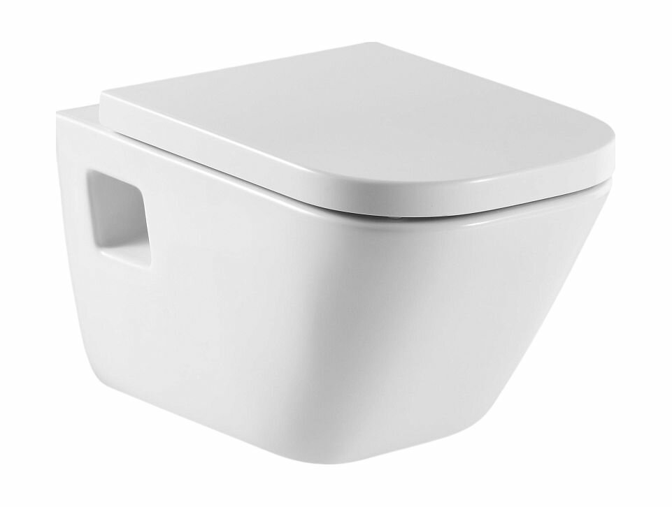 Чаша унитаза подвесная THE Gap Square с горизонтальным выпуском, белый 350x540x350 мм