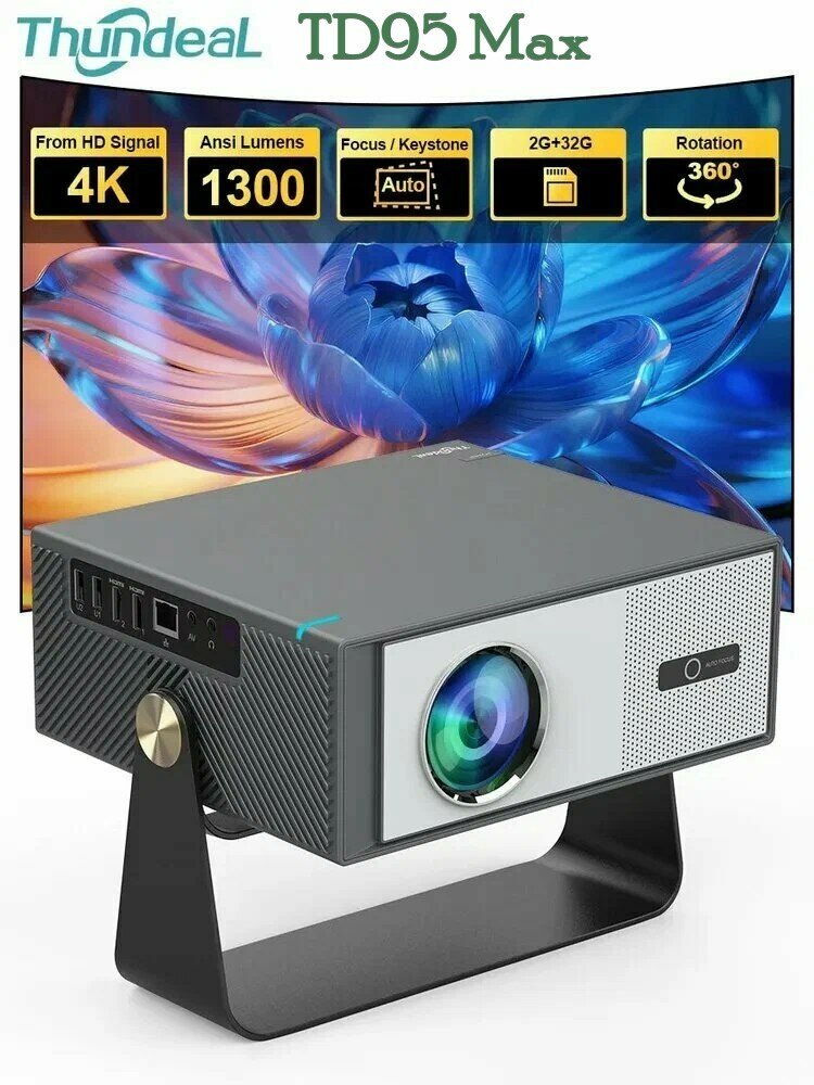 Проектор Thundeal TD95 Max 4K, Wi-Fi 6, Android 11
