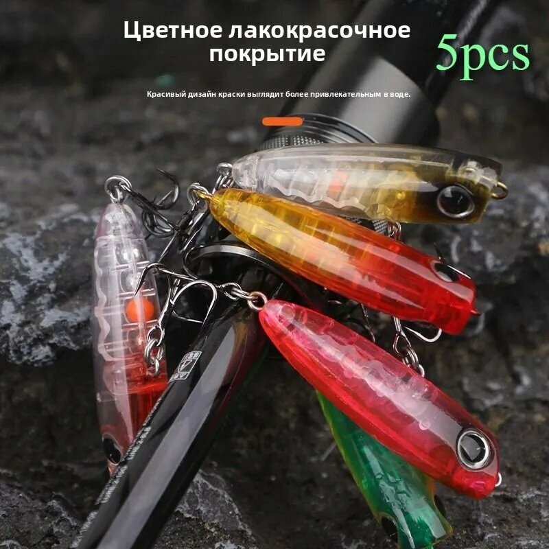 Персонаж микрообъекта Emma Dog Wave climbing Pencil 3,2 г, водная поверхность, собачий поток, изогнутый рот, Лошадиный рот, зеленая слегка бионическая приманка