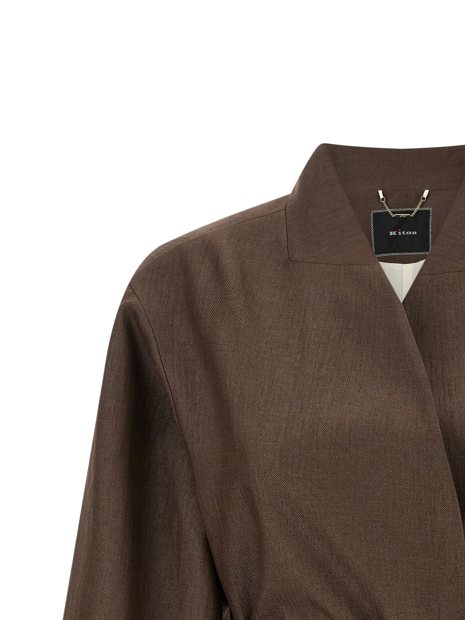Куртка Kiton Belted shawl-collar jacket, размер 40 — фото 1